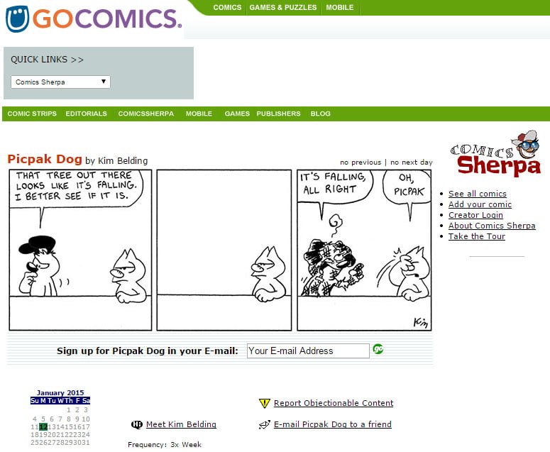 Picpak Dog - Comic Strips by Kim Belding