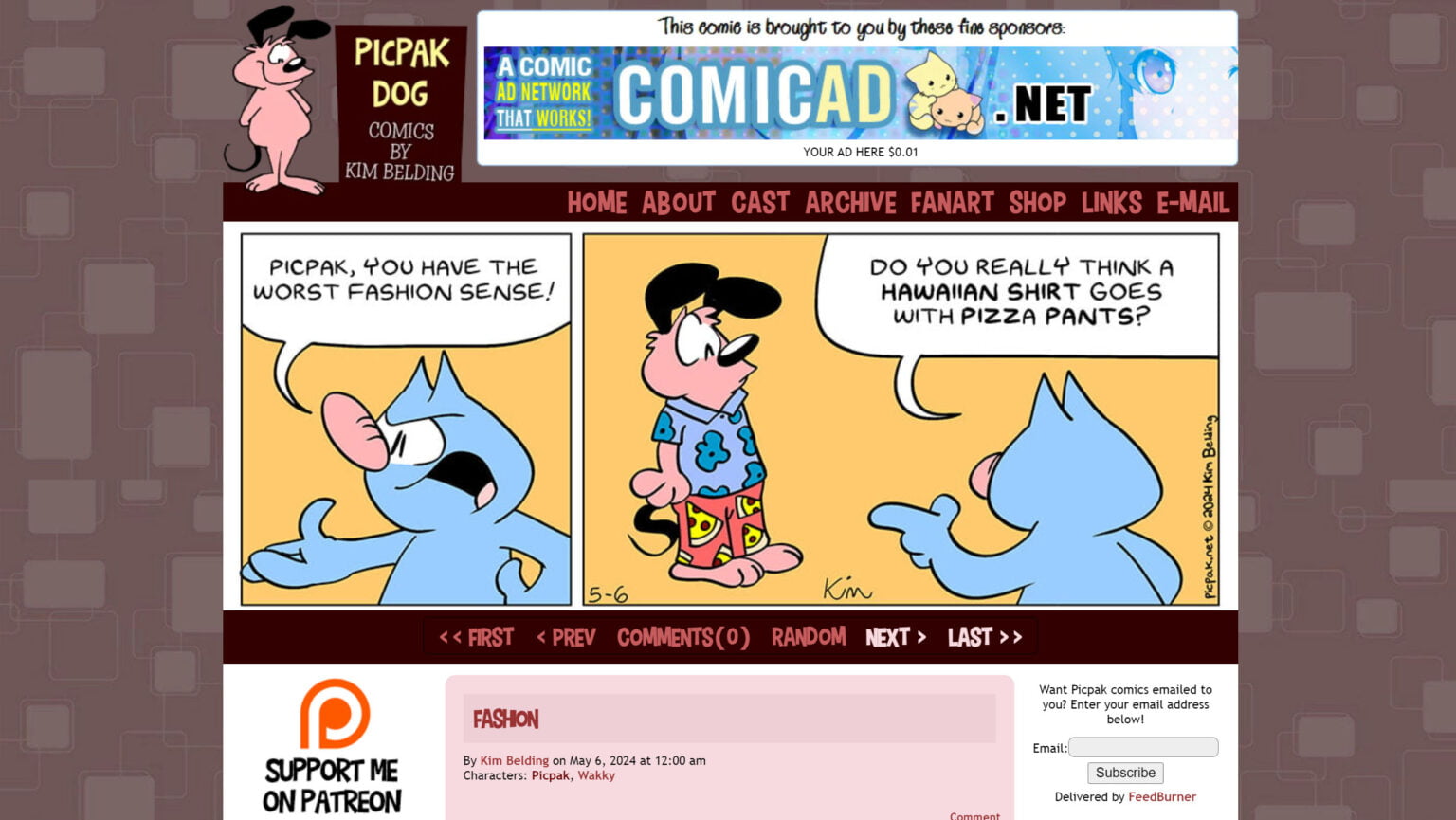 Picpak Dog - Comic Strips by Kim Belding