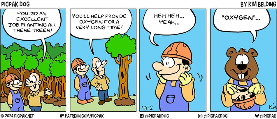 Planting Trees - Picpak Dog